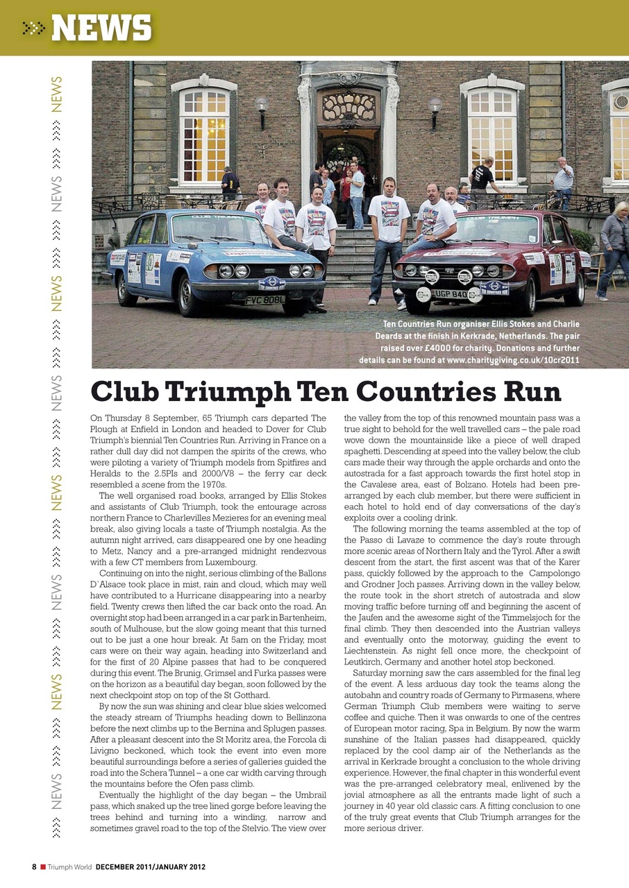 Triumph World Magazine - Triumph World Dec - Jan 2012 Back Issue
