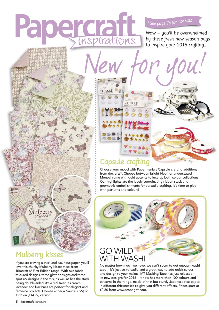 Papercraft Inspirations Magazine - February 2016 Back Issue