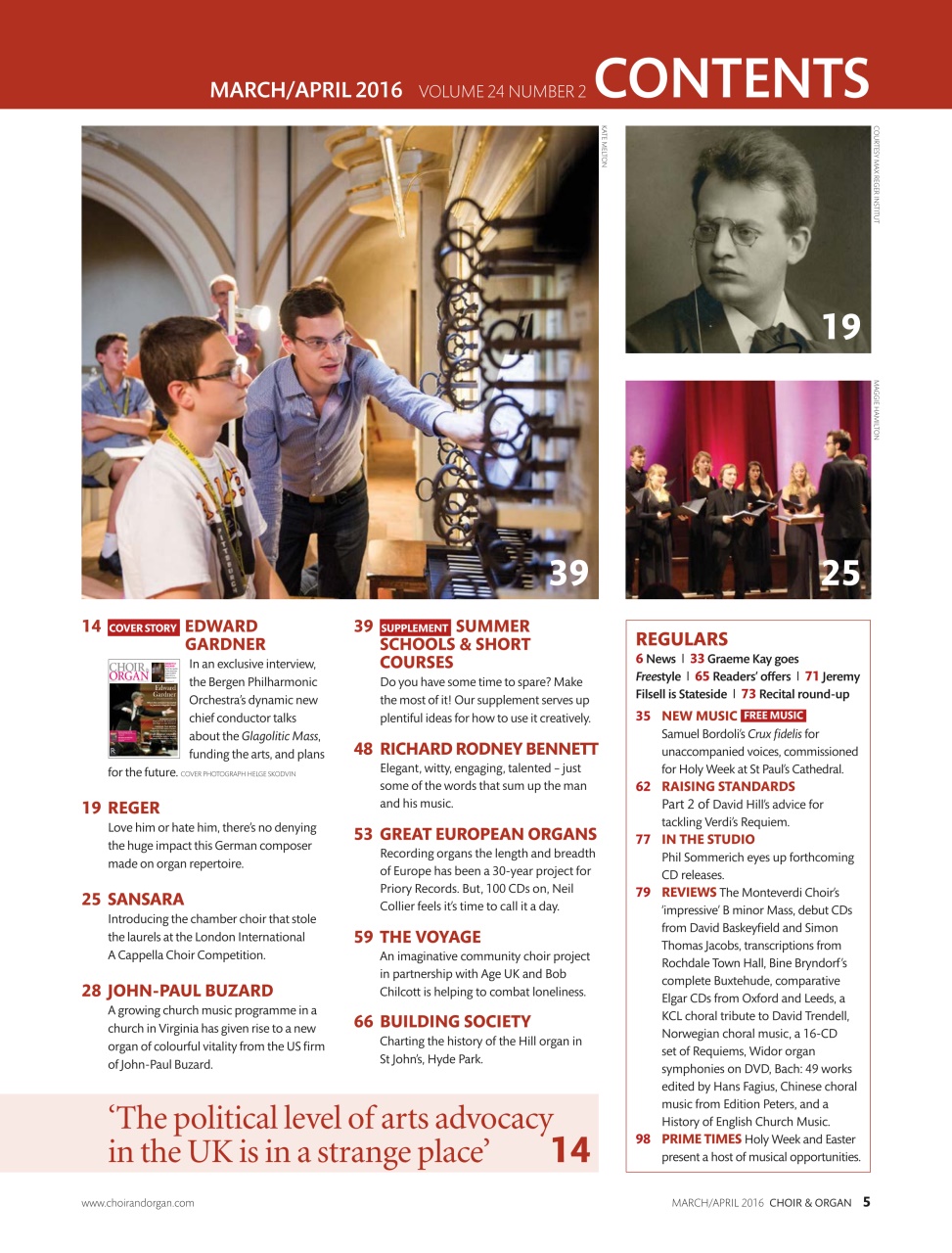 Choir & Organ Magazine - March - April 2016 Back Issue