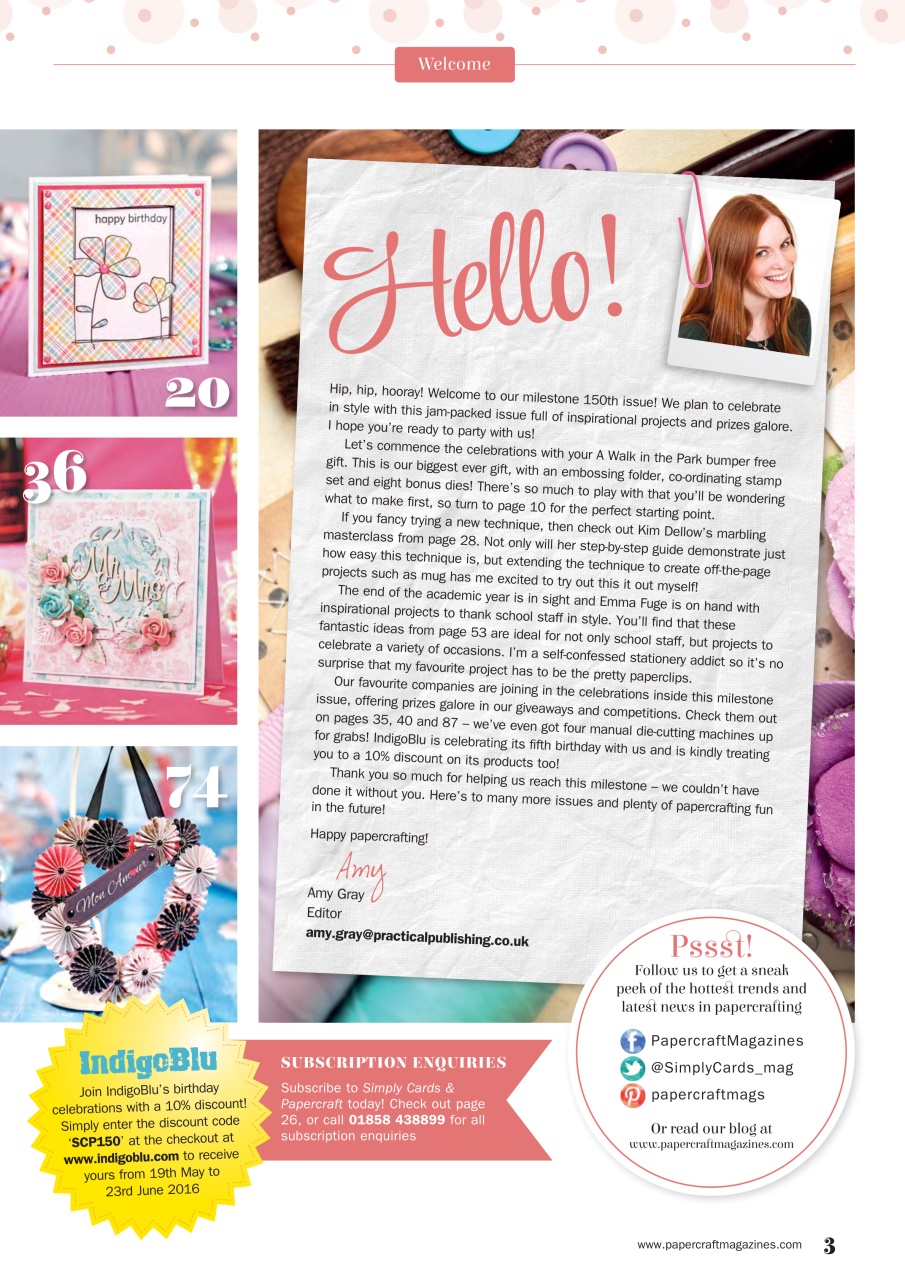 Simply Cards & Papercraft Magazine - 150 Back Issue