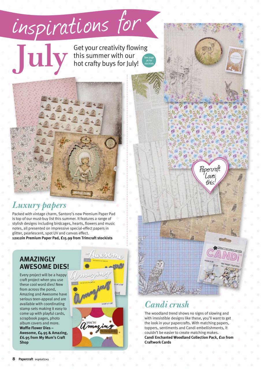 Papercraft Inspirations Magazine - July 2016 Back Issue
