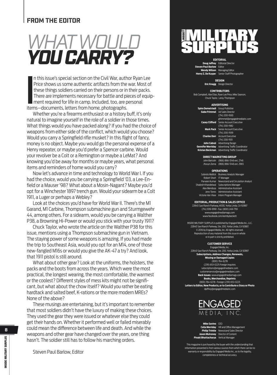 Home Defender Magazine - Military Surplus16 Special Issue