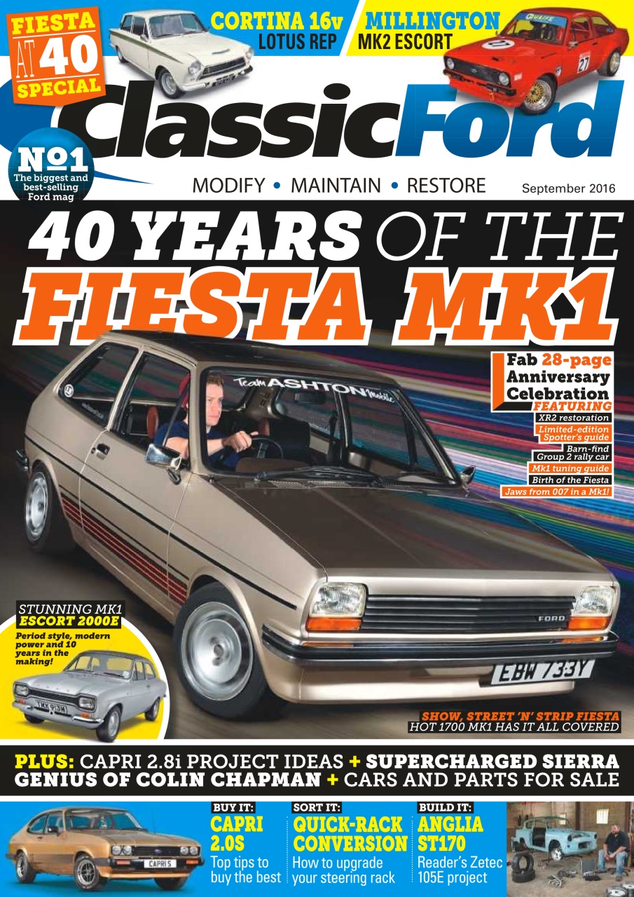 Classic Ford Magazine - No. 242 40 Years Of The Fiesta MK1 Back Issue