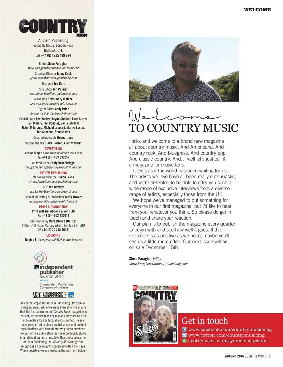Country Music Magazine - Autumn 2016 Back Issue