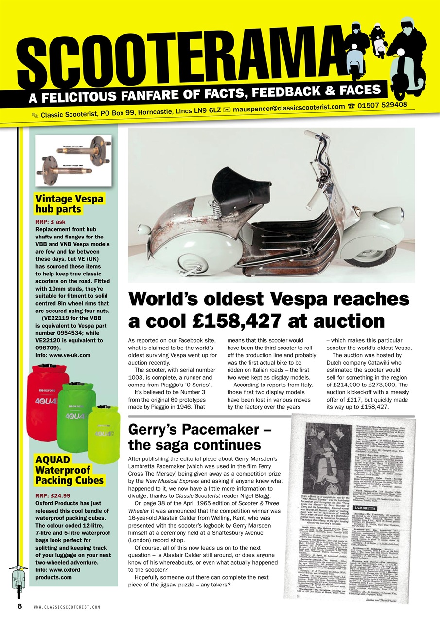 Classic Scooterist Magazine - June / July 2017 Back Issue