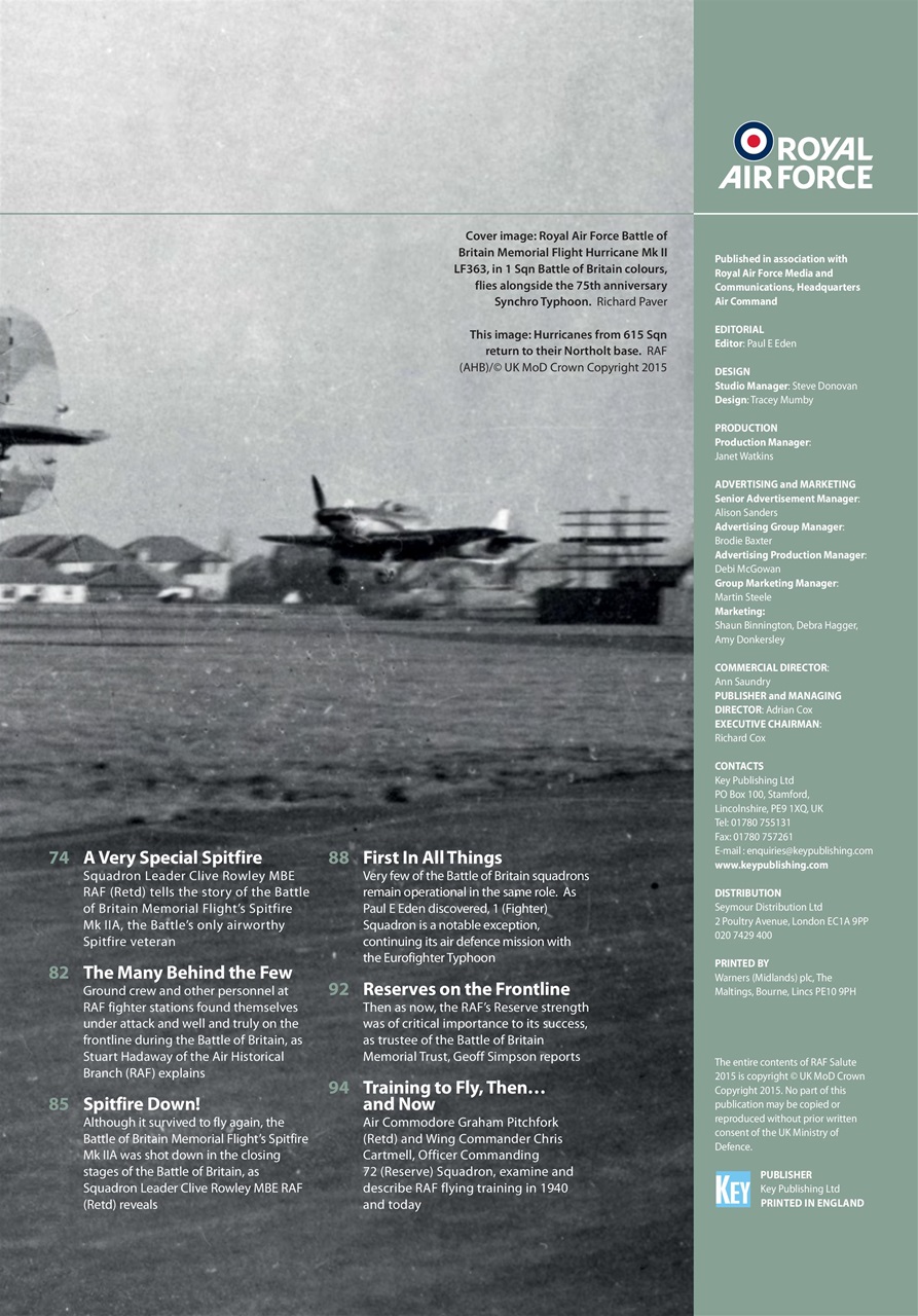 Aeroplane Magazine - RAF Salute - Battle of Britain Special Issue