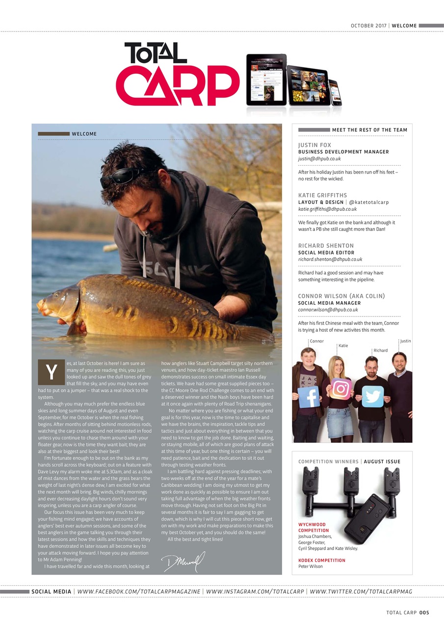 Total Carp Magazine - October 2017 Back Issue