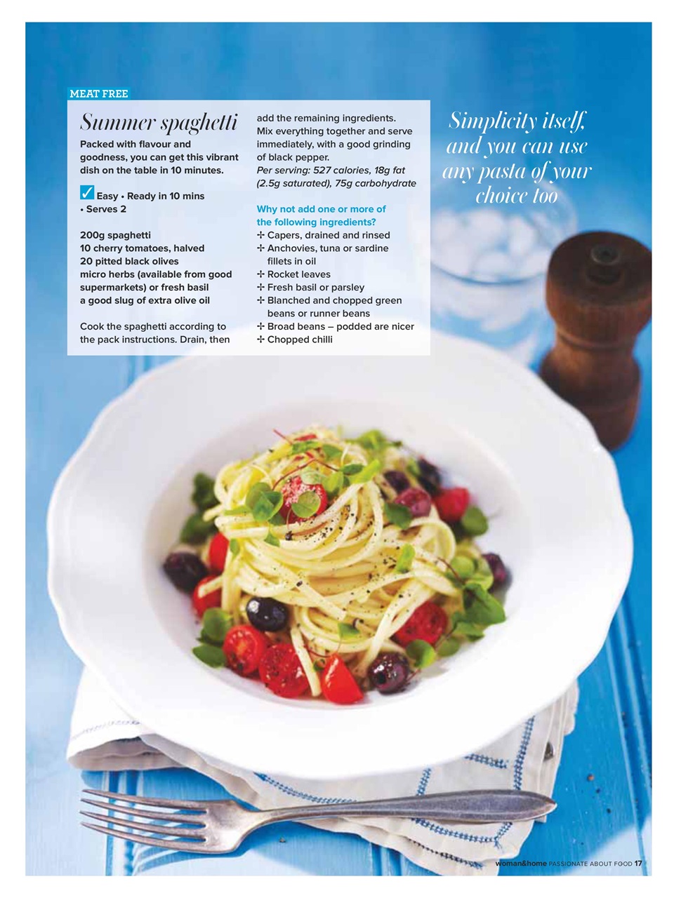 Woman And Home Feel Good Food Magazine Summer 2018 Back Issue