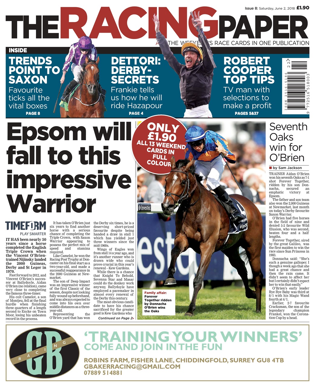 The Racing Paper Magazine - 1st June 2018 Edición anterior