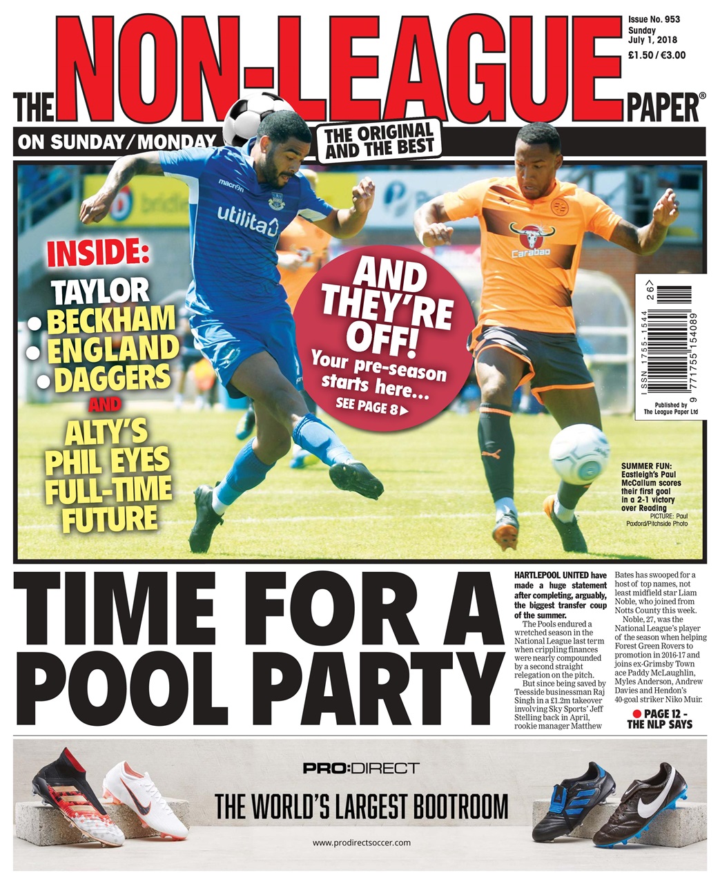 The Non-League Football Paper Magazine - 1st July 2018 Back Issue