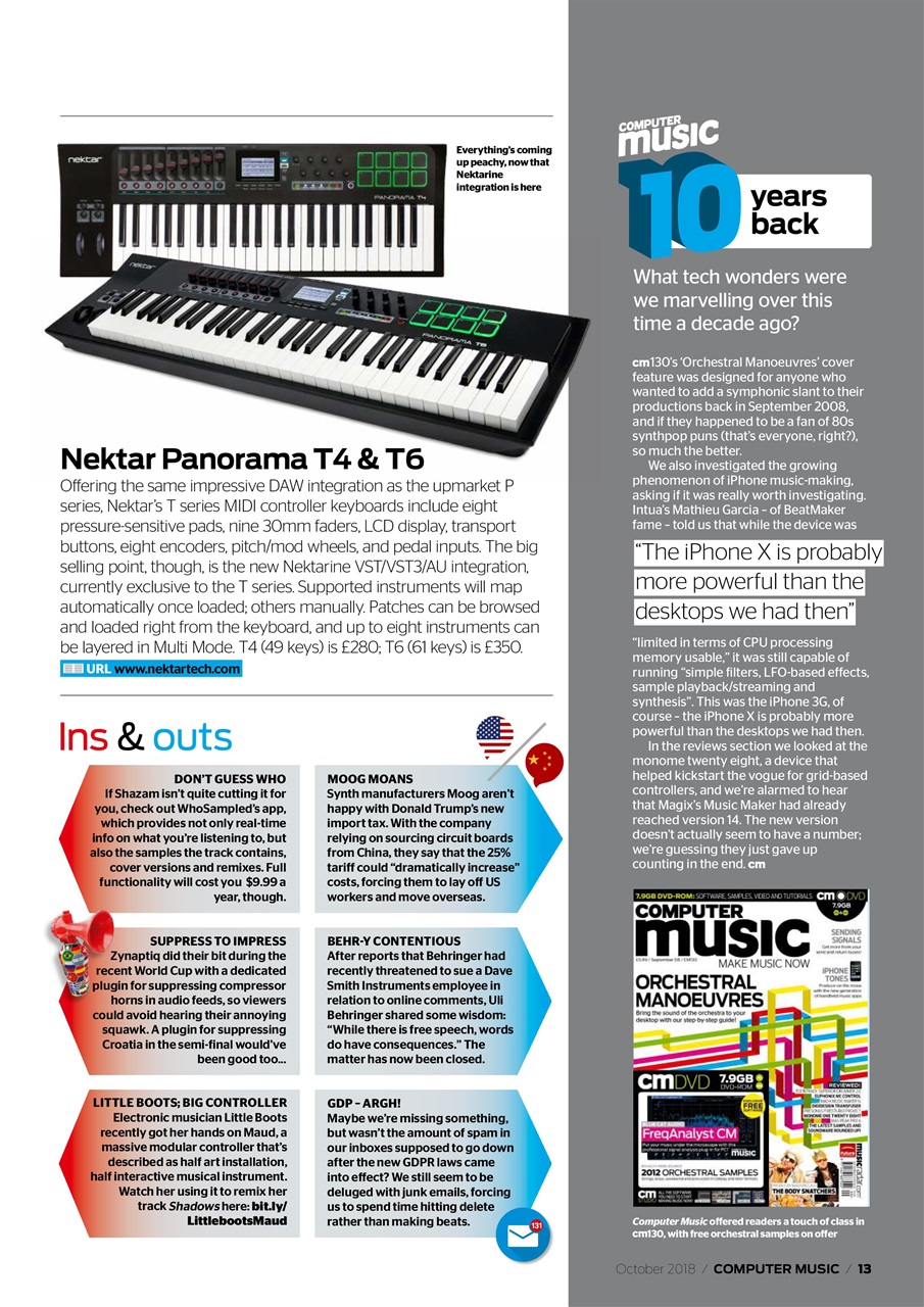 Computer Music Magazine - October 2018 Back Issue
