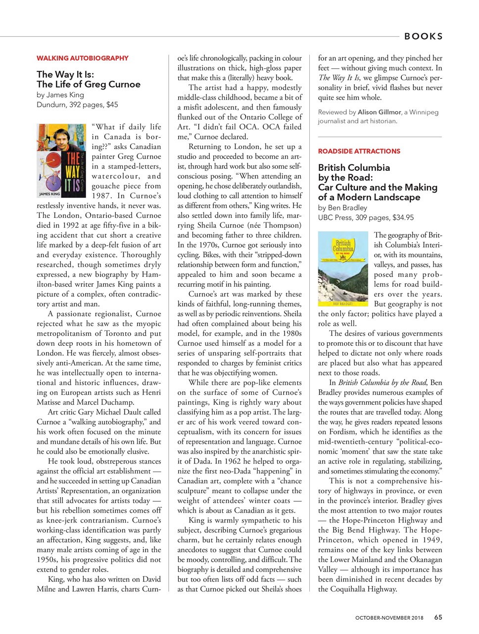 Canada's History Magazine - Oct/Nov 2018 Back Issue