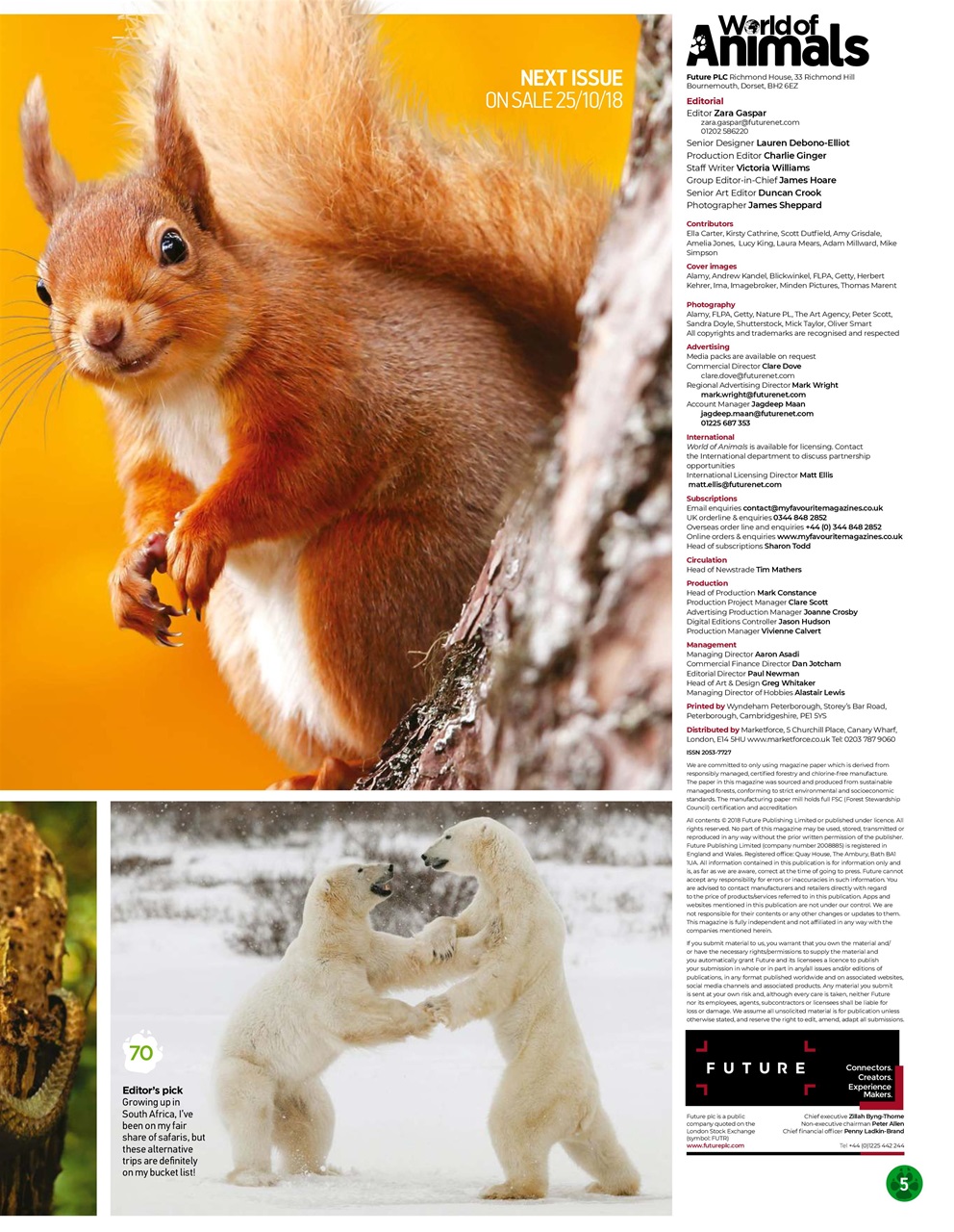 World of Animals Magazine Subscriptions and Issue 64 Issue