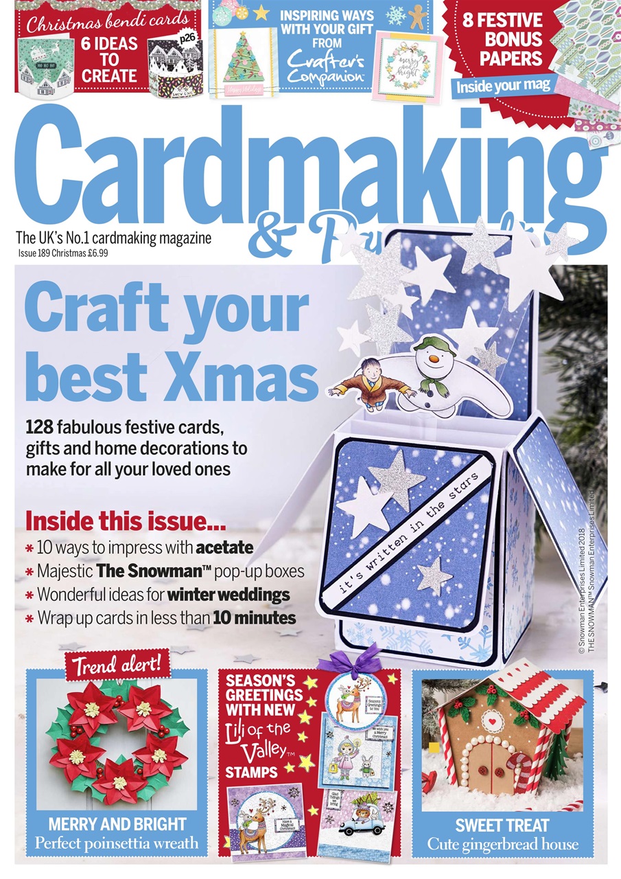 Cardmaking & Papercraft Magazine - Christmas 2018 Back Issue