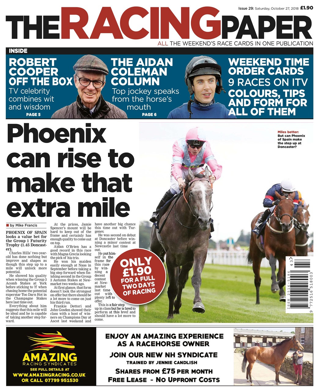 The Racing Paper Magazine - 27th October 2018 Edición anterior