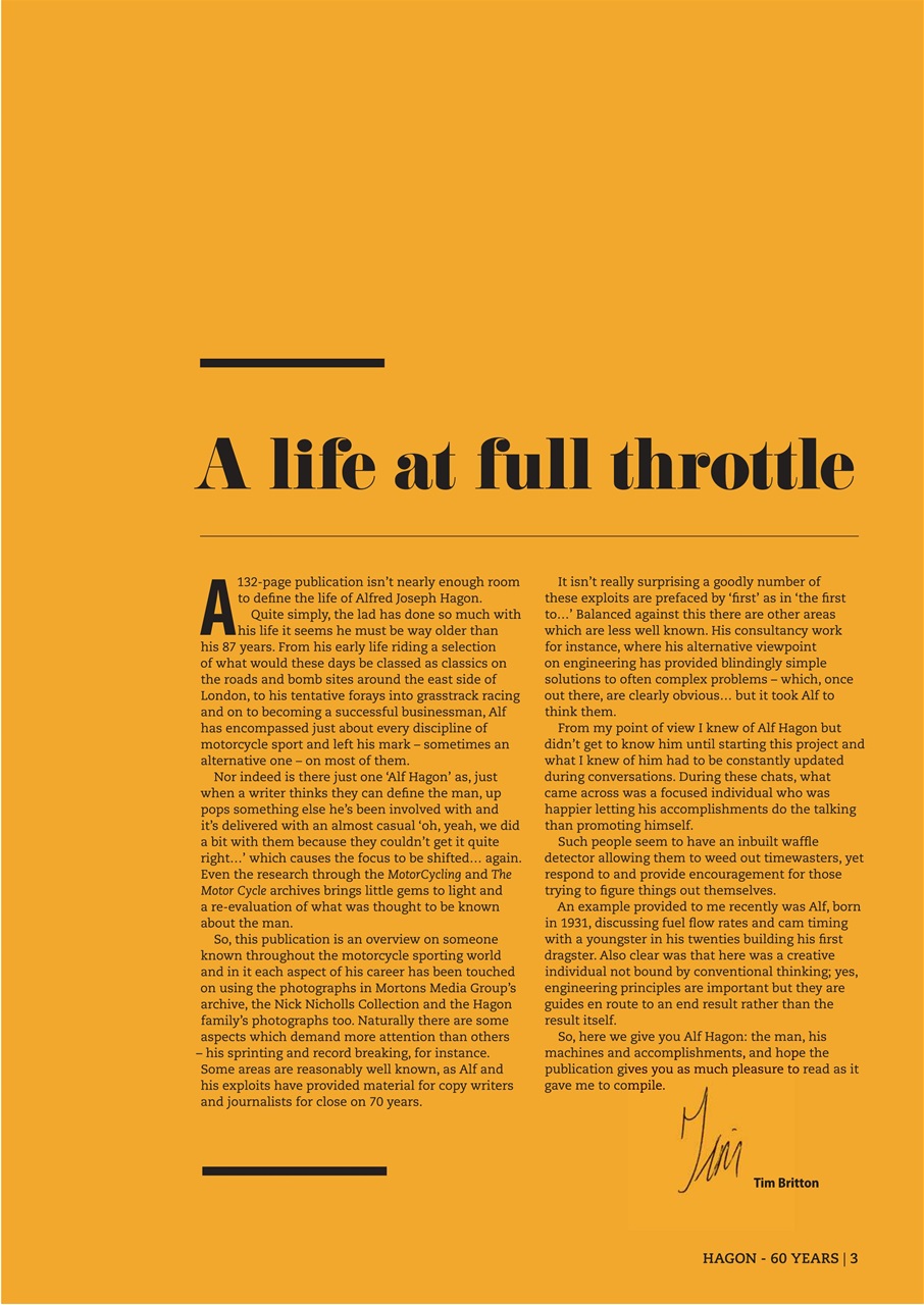 Mortons Books - Alf Hagon: The life and times of motorcycling's ...