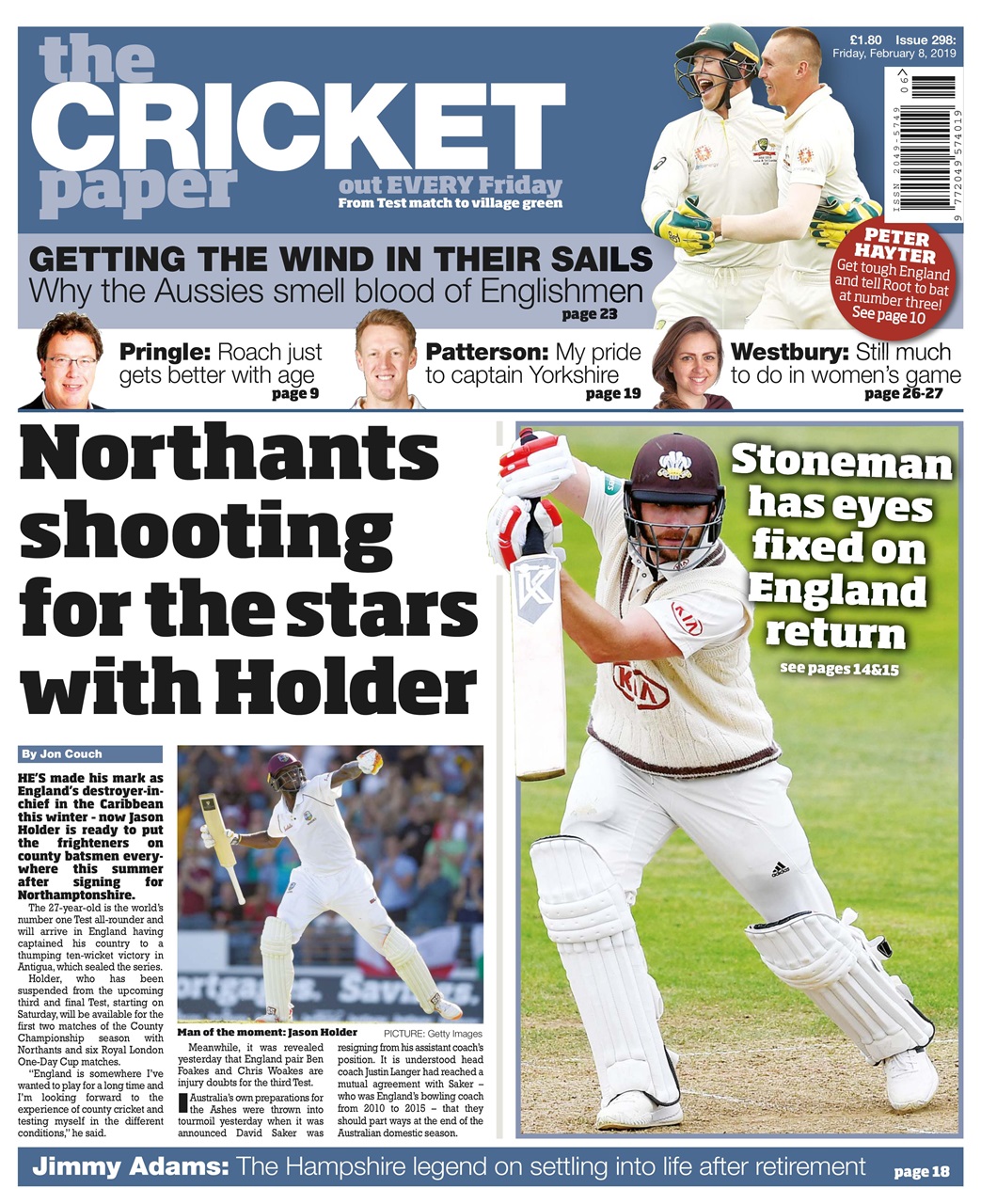 The Cricket Paper Magazine - 8th Febuary 2019 Back Issue