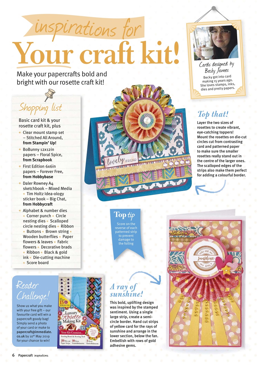 Papercraft Inspirations Magazine - June 2019 Back Issue