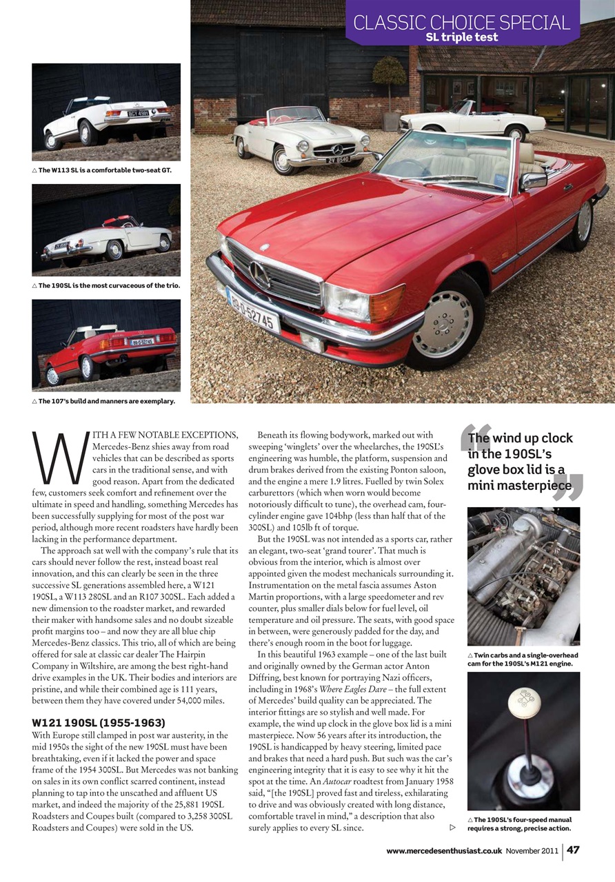 Mercedes Enthusiast Magazine - November 2011 Back Issue