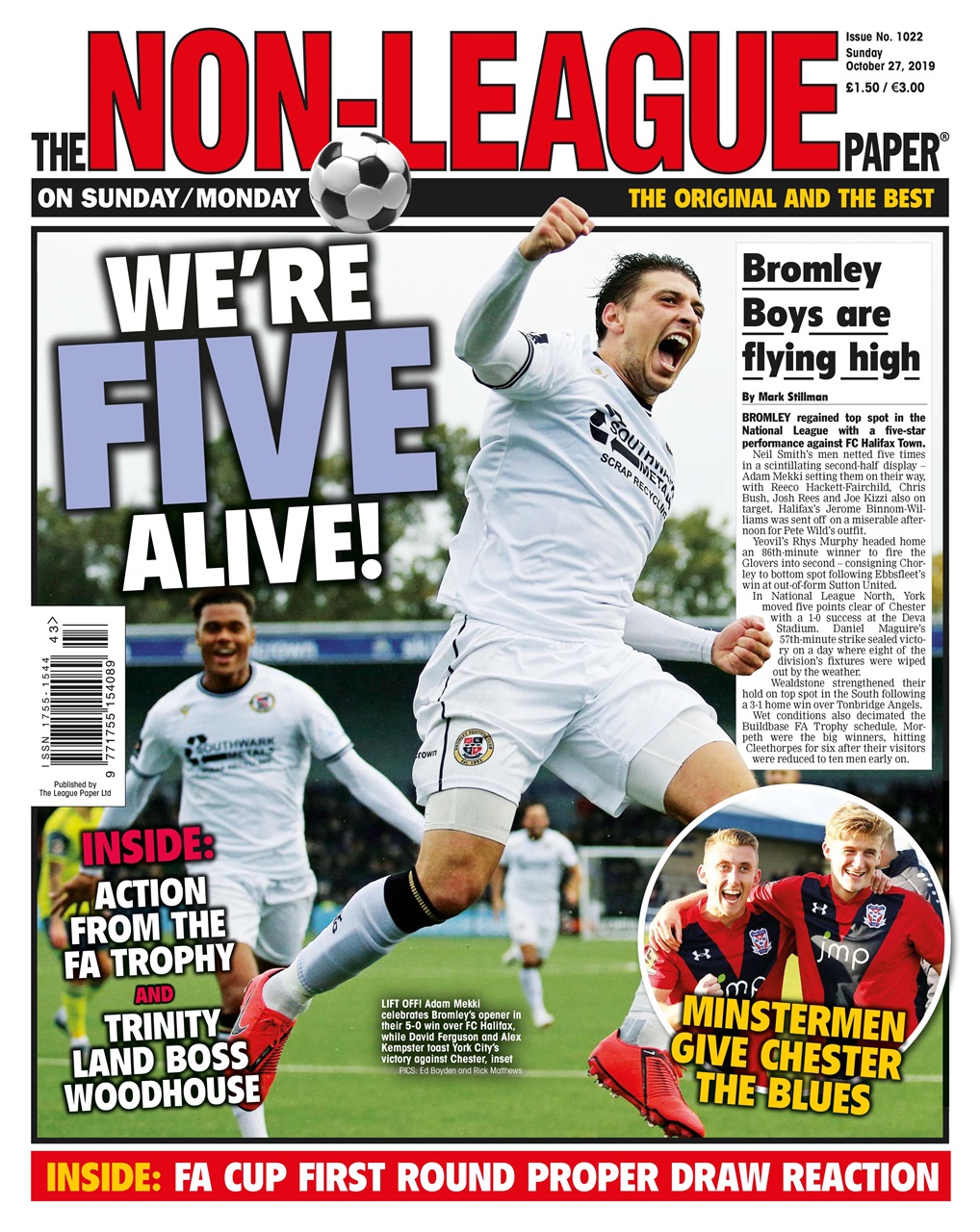 The Non-League Football Paper Magazine - 27th October 2019 Back Issue