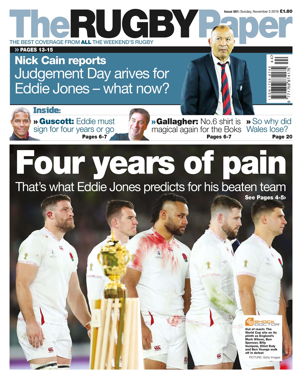 The Rugby Paper Magazine - 03rd November 2019 Back Issue