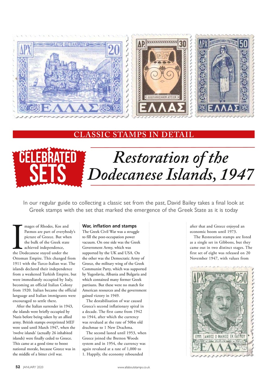Stamp Collector Magazine - January 2020 Back Issue
