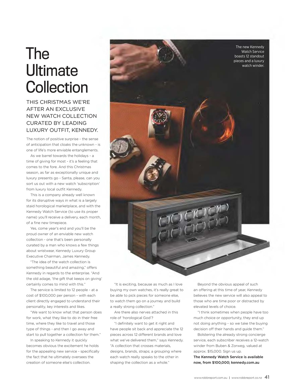 Robb Report Australia & New Zealand Magazine - Summer 2019 Back Issue