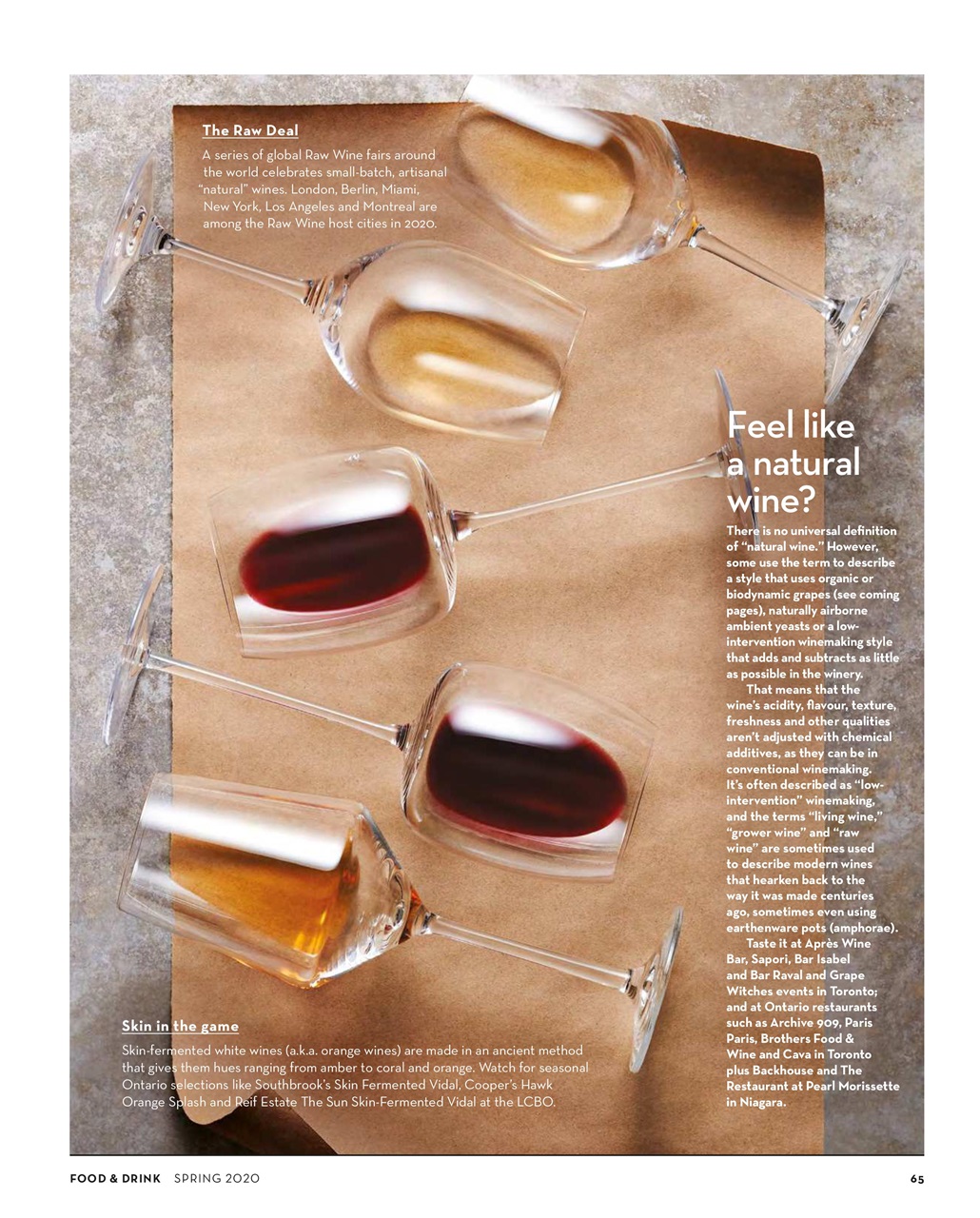 LCBO Food & Drink Magazine - Spring 2020 Back Issue