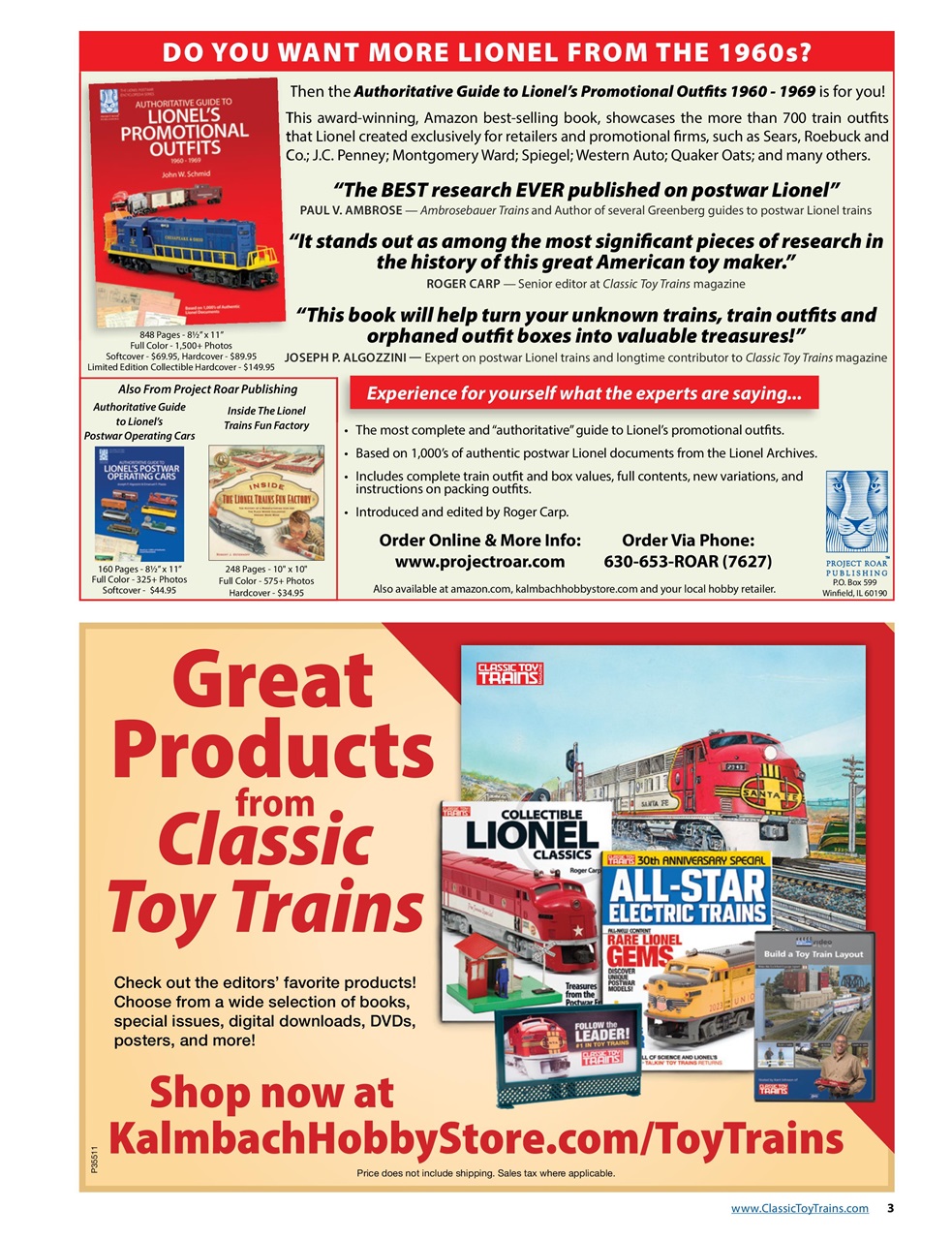 Classic Toy Trains Magazine - Lionel Trains 1960s Special Issue