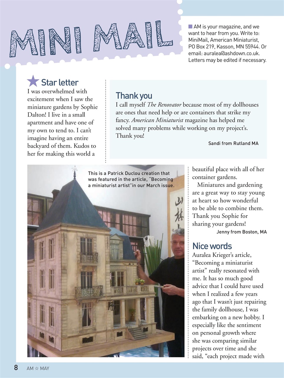 American Miniaturist Magazine - May 2020 Back Issue