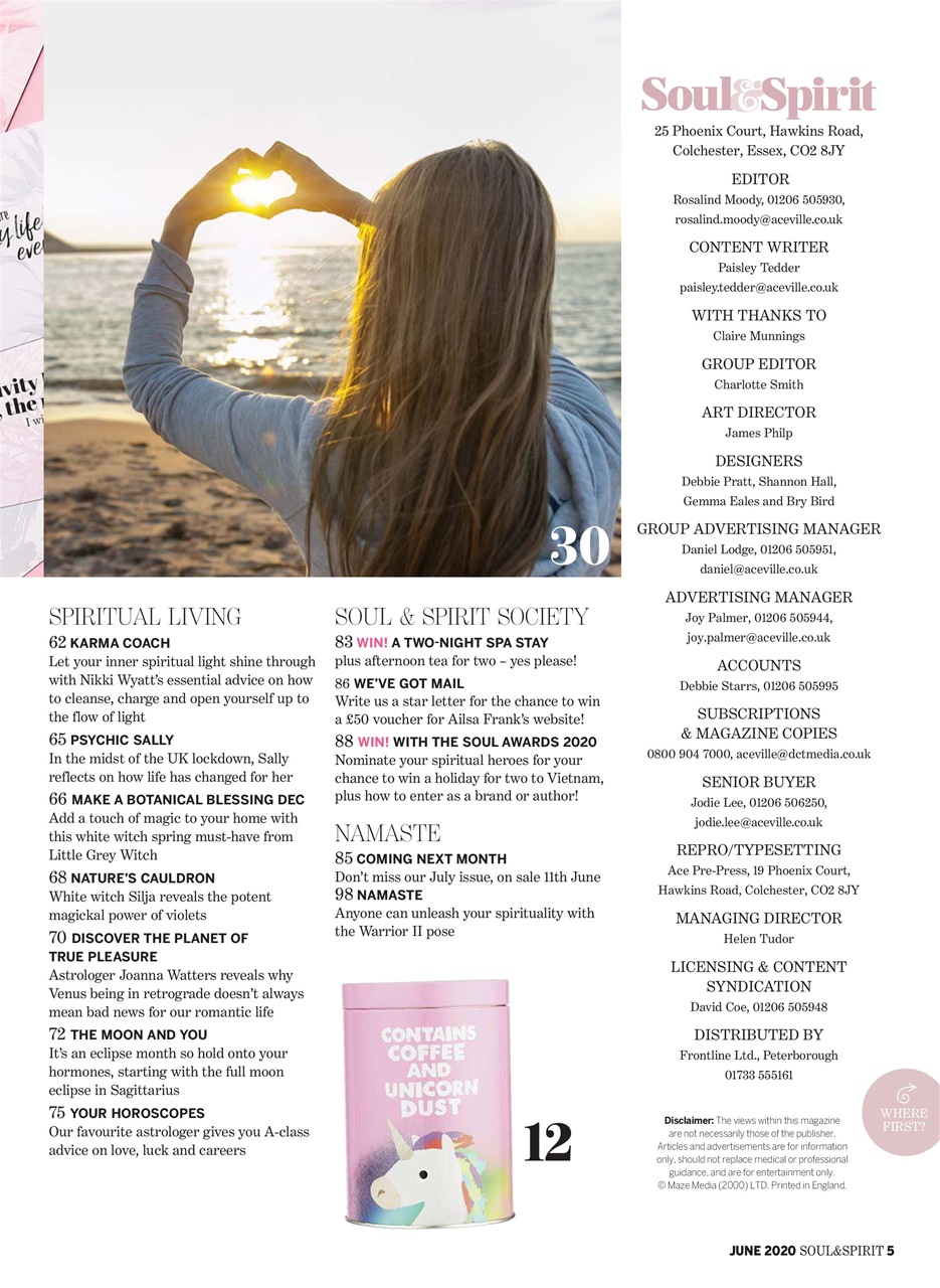 Soul & Spirit Magazine - Jun-20 Back Issue