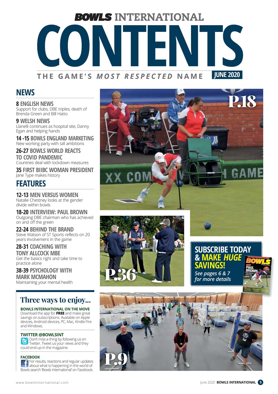 Bowls International Magazine - June 2020 Back Issue