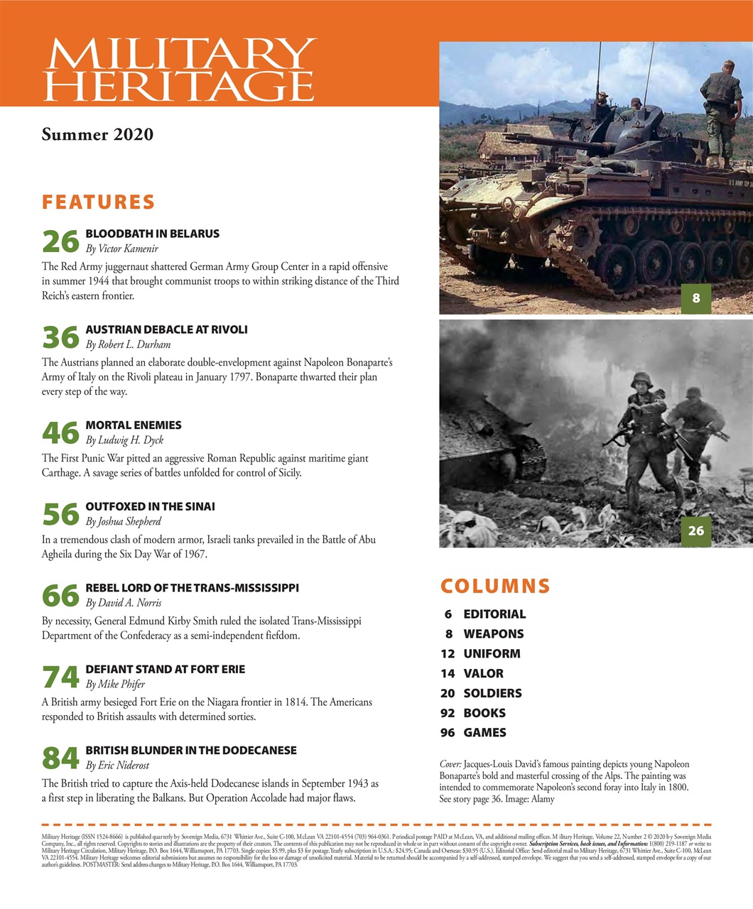 Military Heritage Magazine - Summer 2020 Back Issue