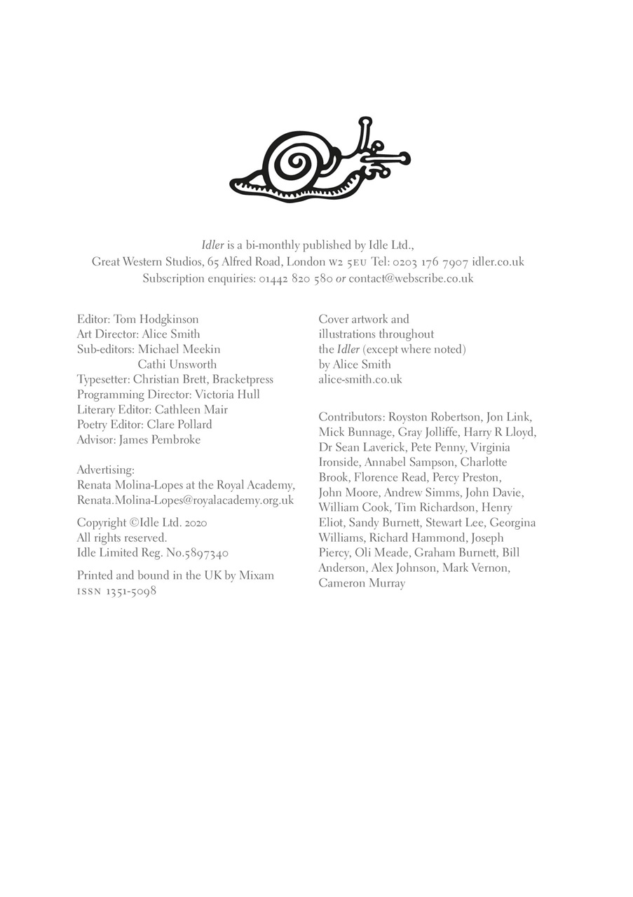 The Idler Magazine - #73, July/Aug 2020 Back Issue