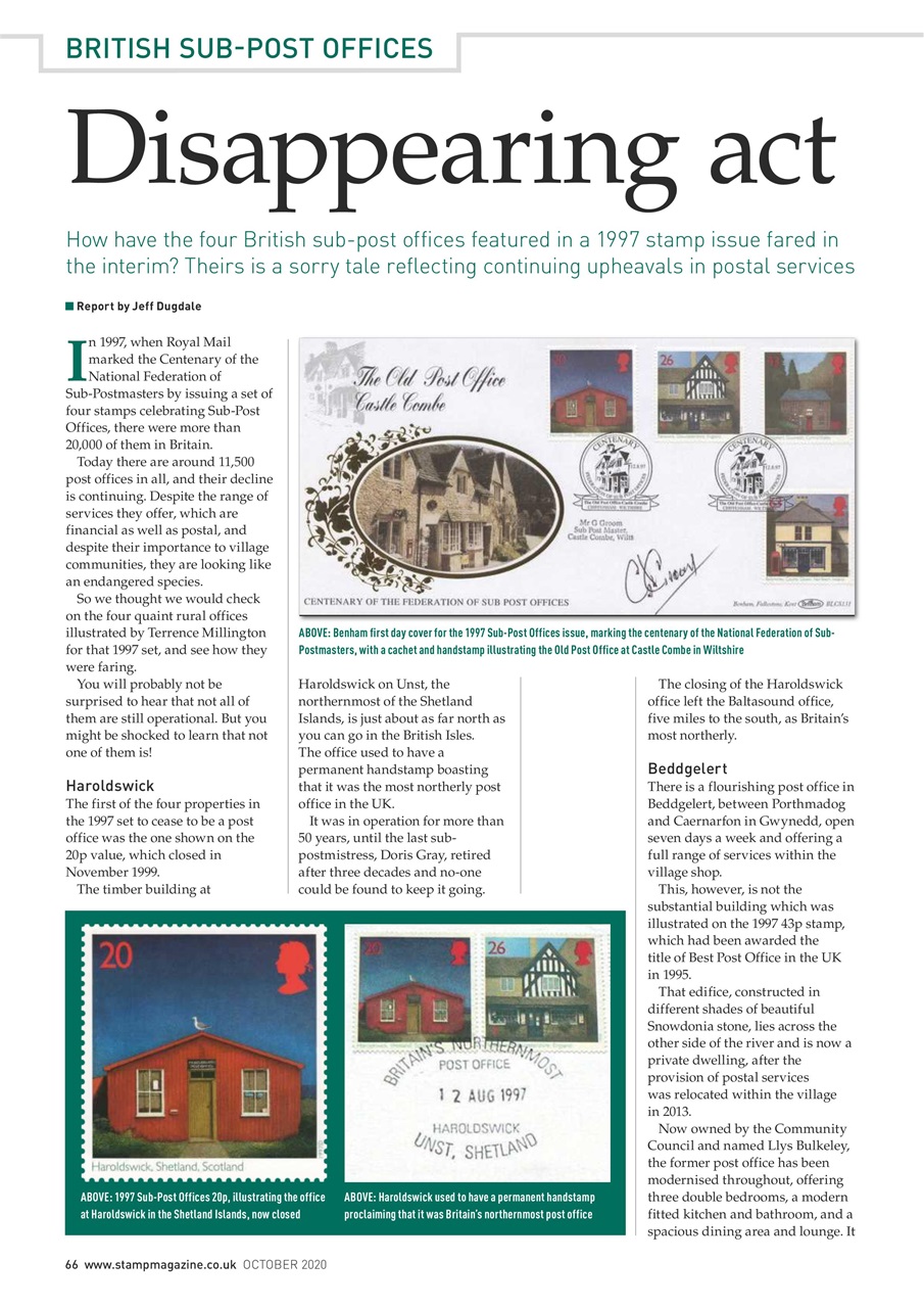 Stamp Magazine - Oct-20 Back Issue