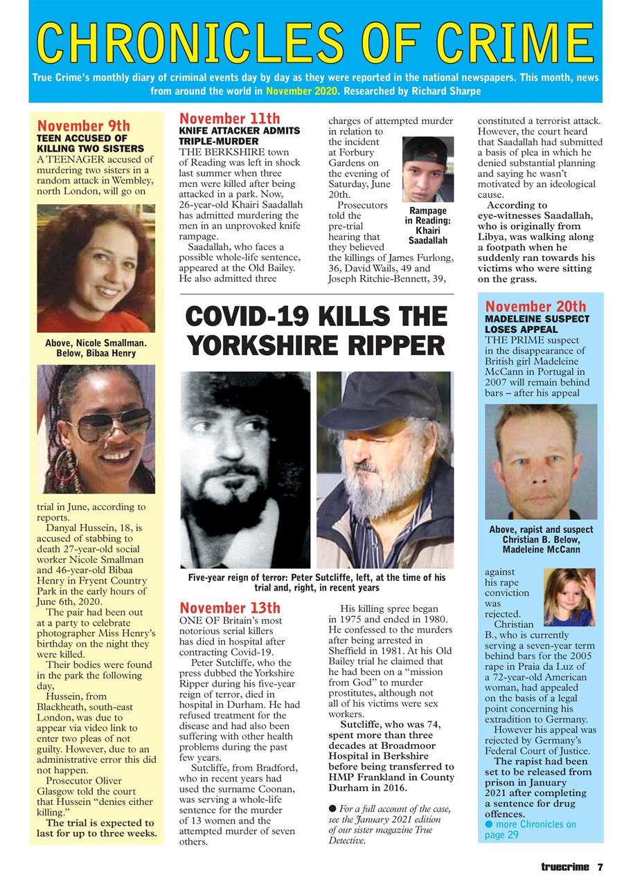 True Crime Magazine - True Crime January 2021 Back Issue