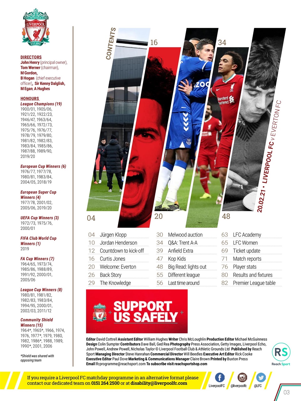 Liverpool FC Programmes - vs Everton 20/21 Back Issue