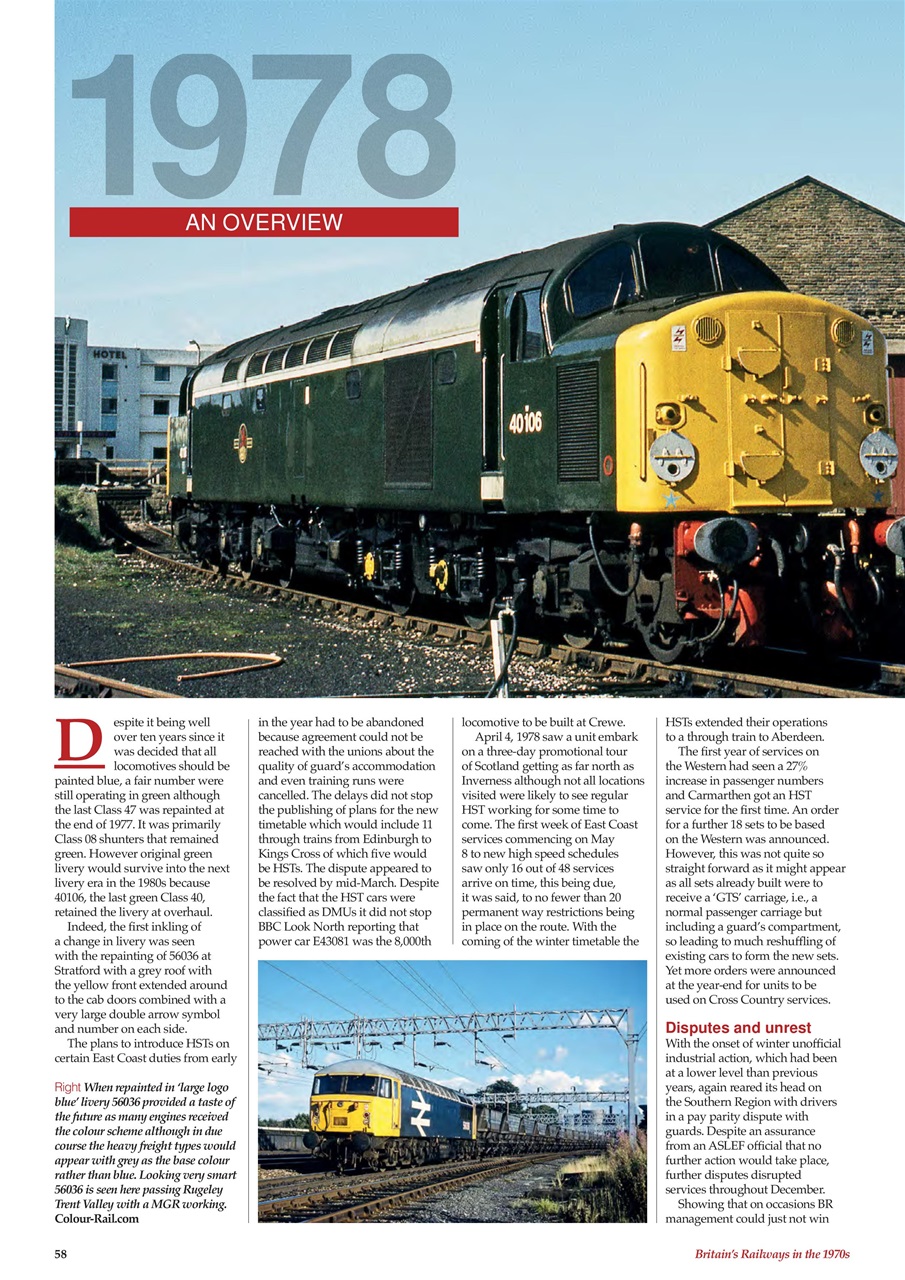 Modern Railways Magazine - Britain's Railways in the 1970s Special Issue