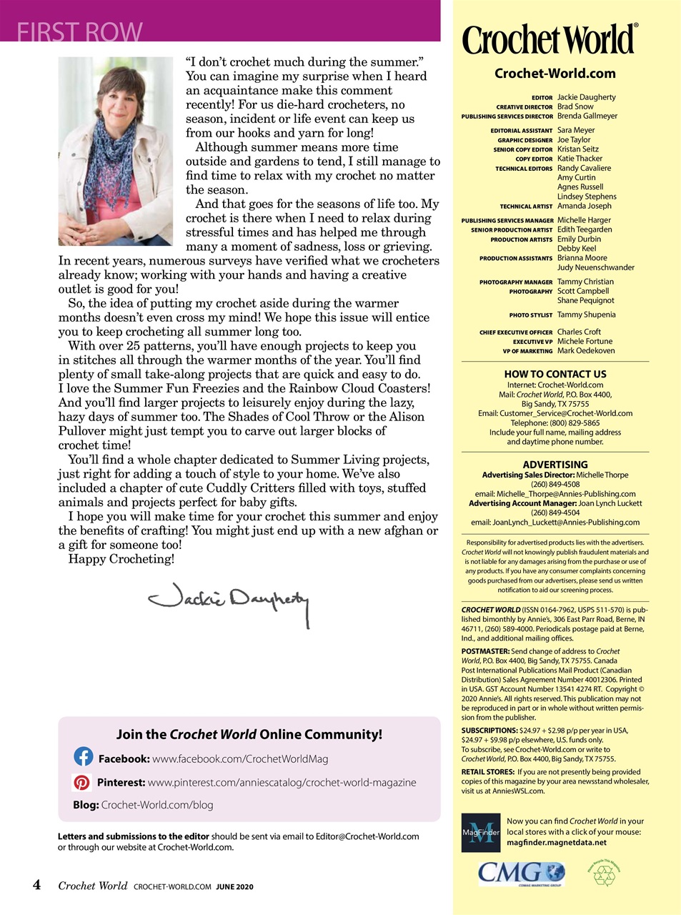 Crochet World Magazine - June 2020 Back Issue