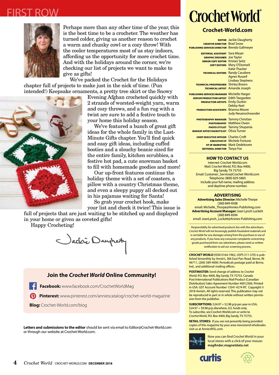 Crochet World Magazine - December 2018 Back Issue