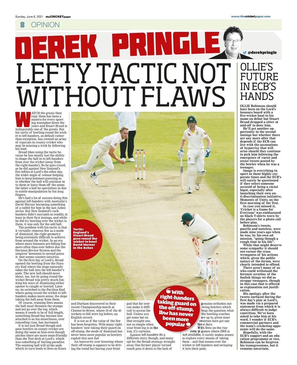 The Cricket Paper Magazine - 6th June 2021 Back Issue
