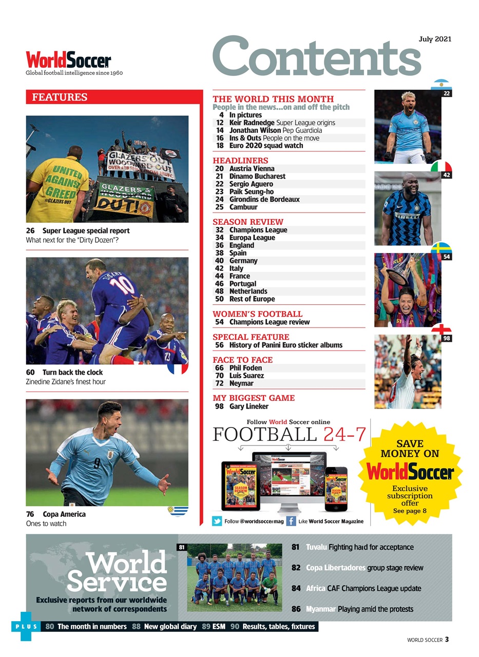 World Soccer Magazine - Jul-21 Back Issue