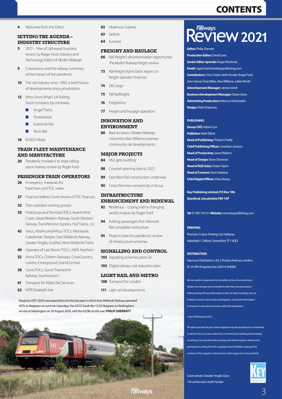 Modern Railways Magazine - Modern Railways Review 2021 Special Issue