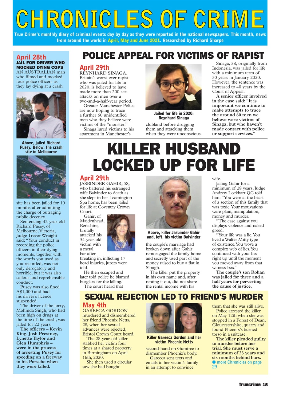 True Crime Magazine - True Crime July 2021 Back Issue