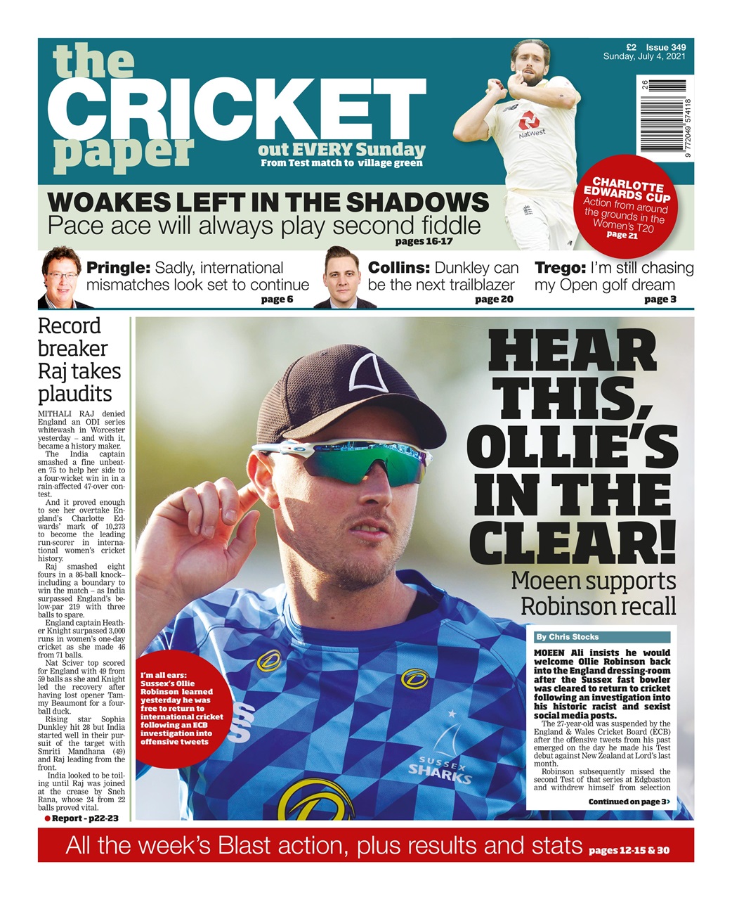 The Cricket Paper Magazine - 4th July 2021 Back Issue