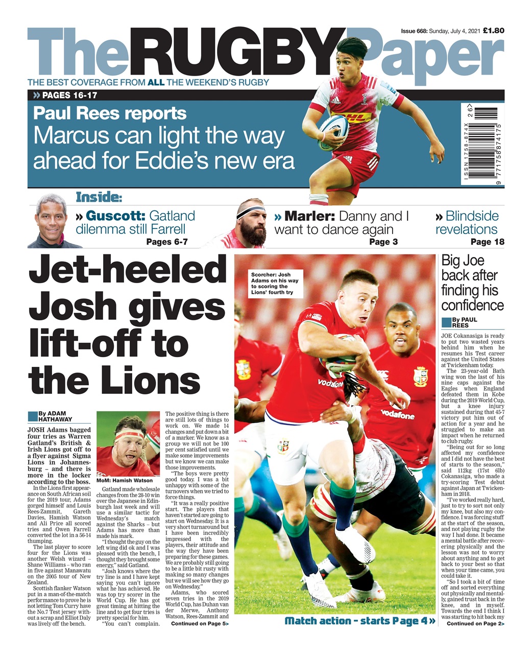 The Rugby Paper Magazine - 4 Jul 2021 Edición anterior