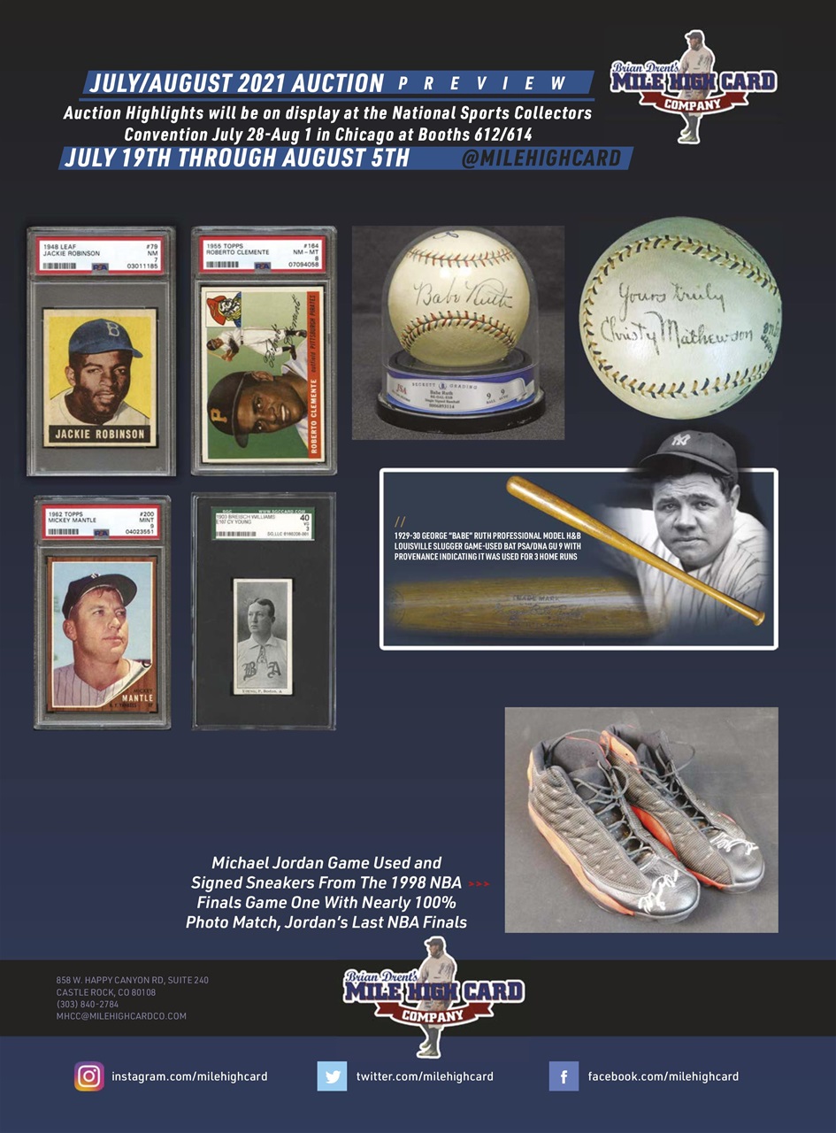 Beckett Vintage Collector Magazine - Aug/Sep 2021 Back Issue