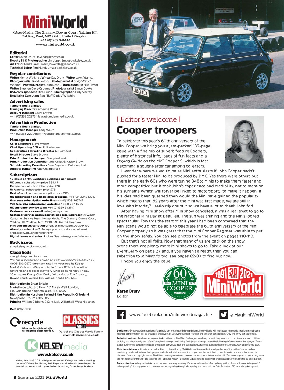 Mini World Magazine - Summer 2021 Back Issue