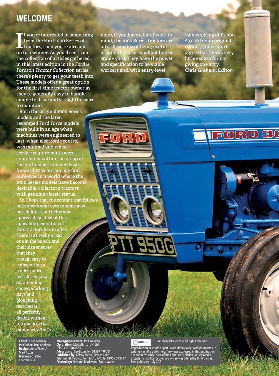 Ford & Fordson Tractor Collection Magazine - Issue 4 Special Issue