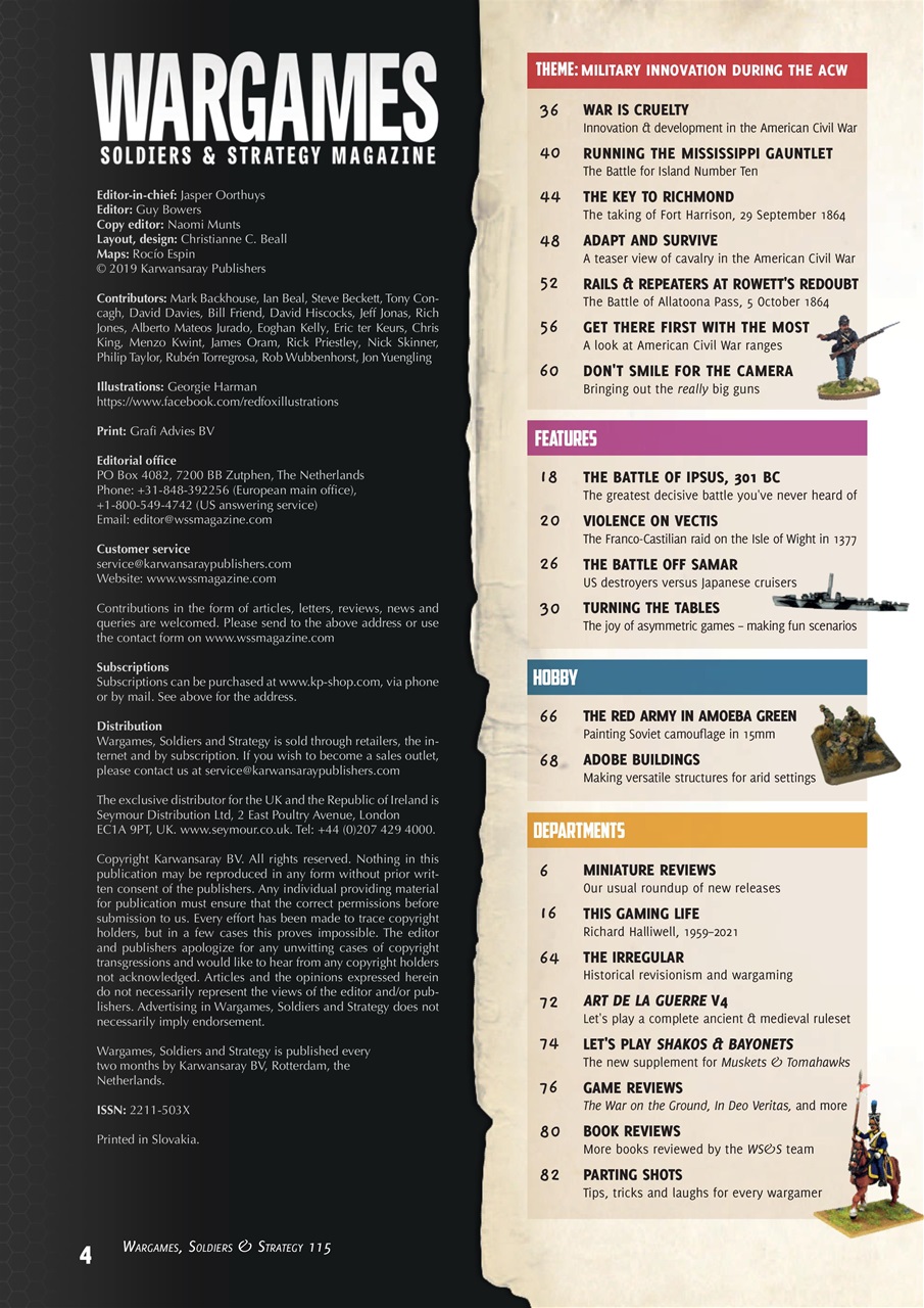 Wargames, Soldiers & Strategy Magazine - 115 Back Issue